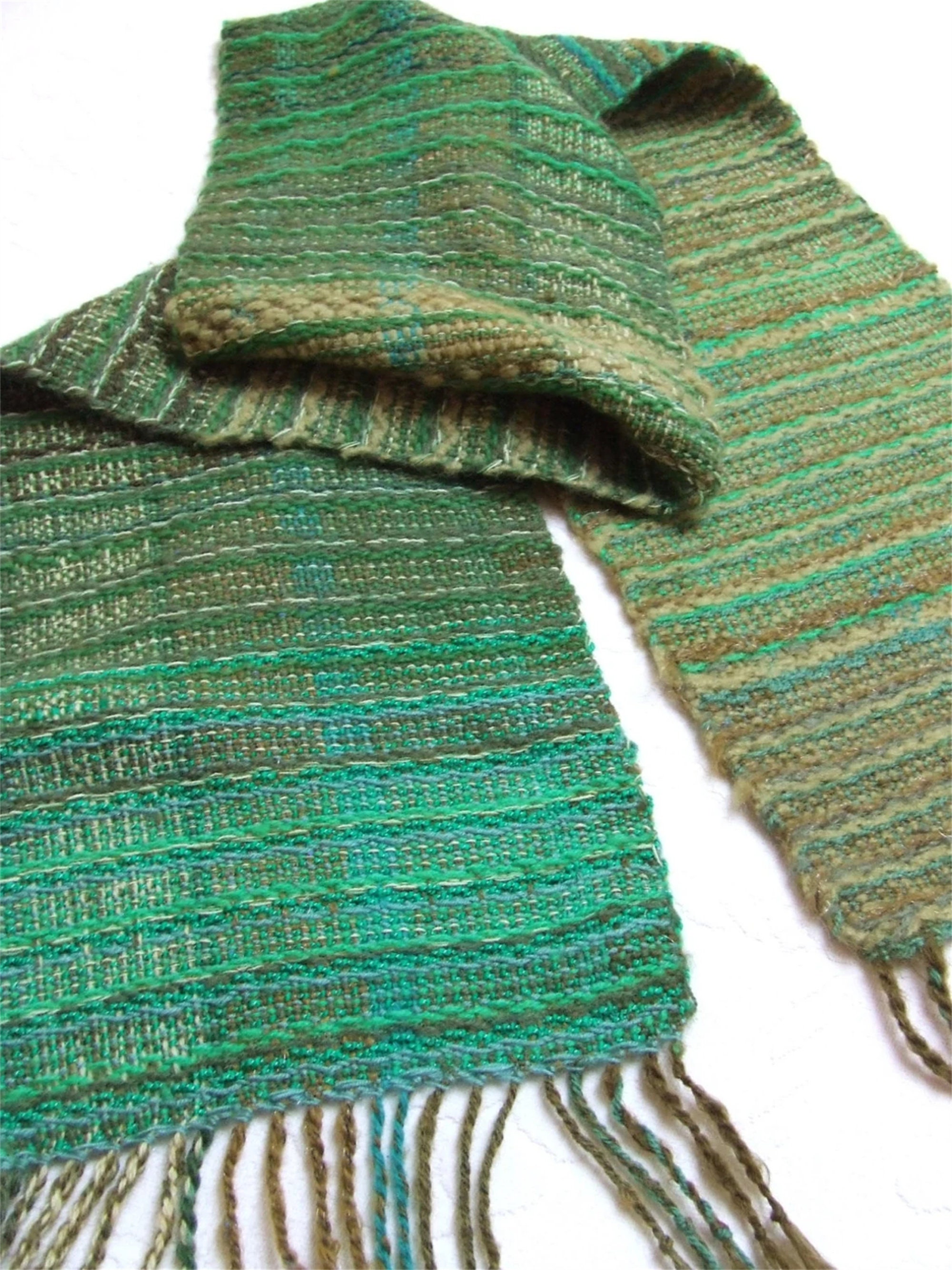 Hand Woven Wrap Shawl Winter Shawl Green Shawl Oversized Shawl Large ...