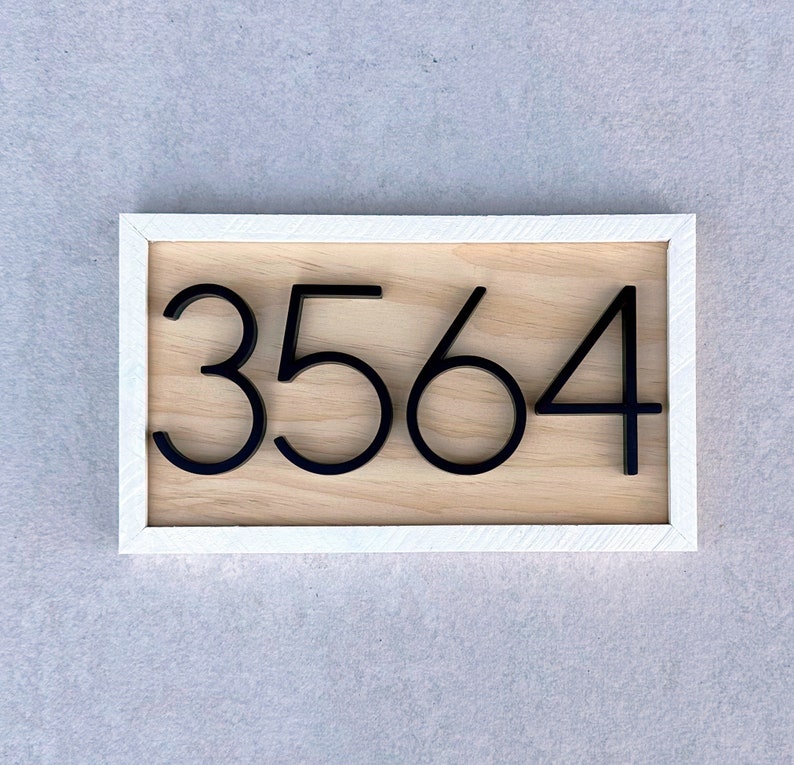 House Number Sign House Number Plaque Horizontal House - Etsy