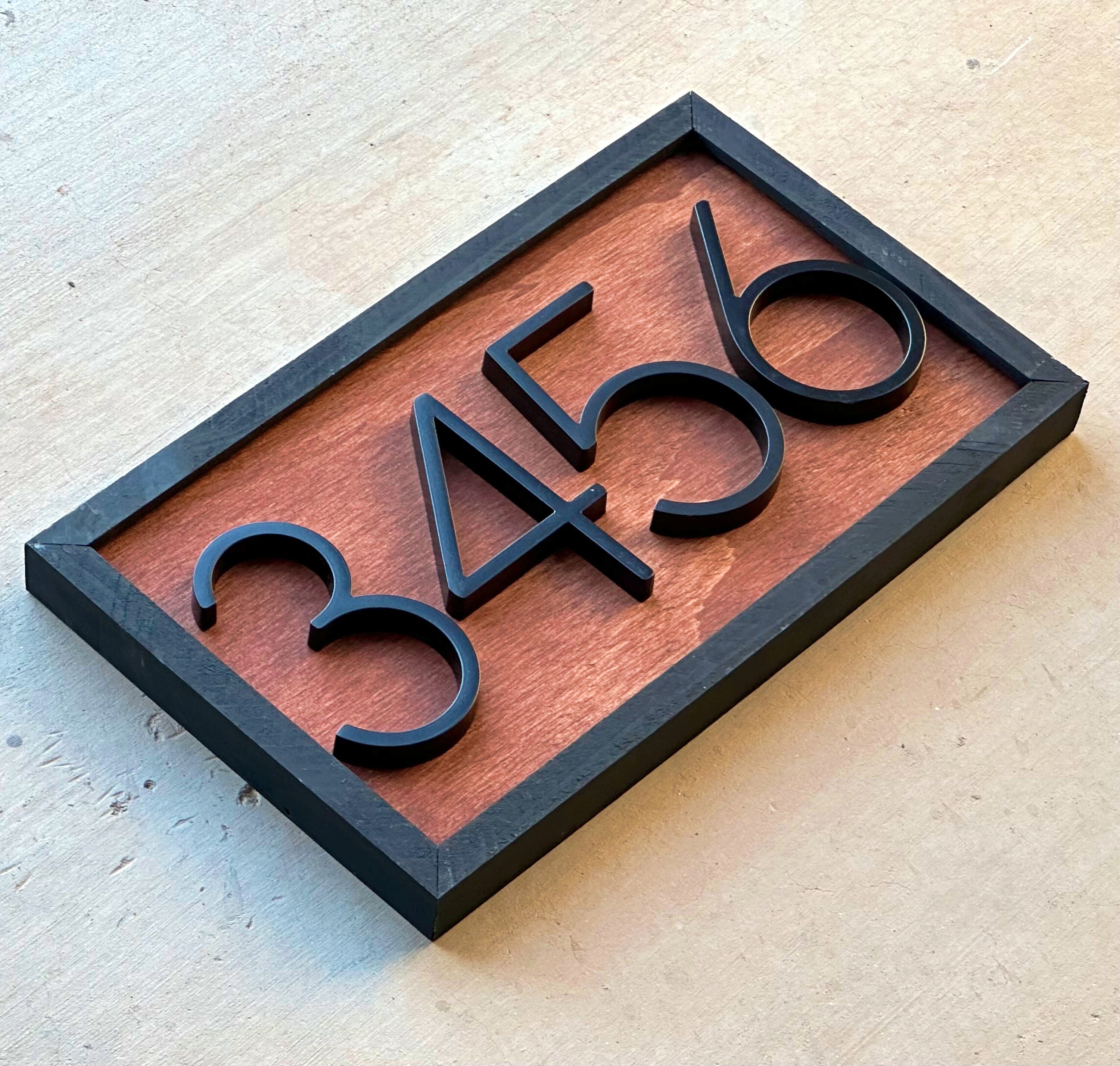 Address Numbers, House Number Sign, House Number Plaque, Horizontal ...