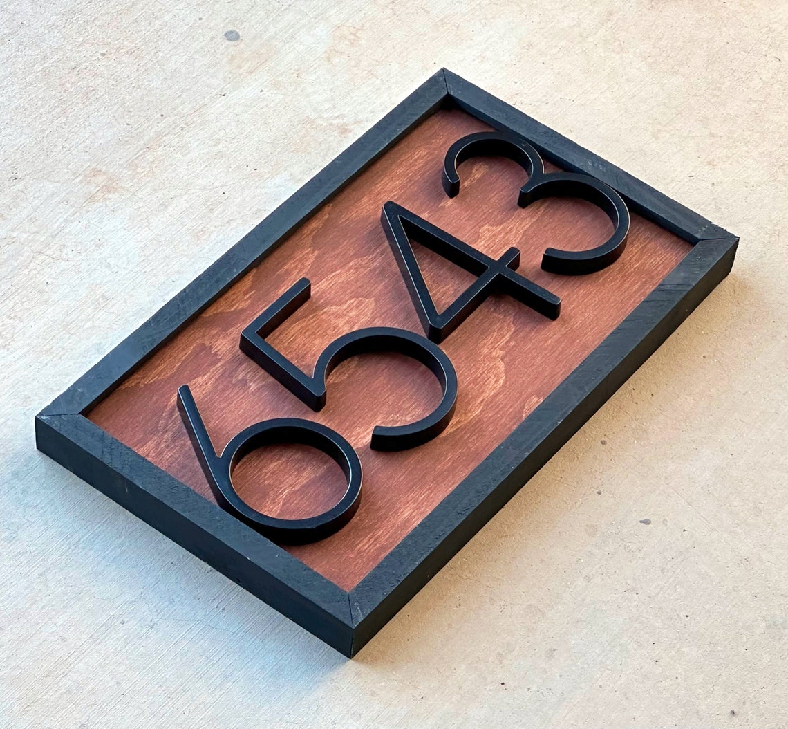 Address Number Sign House Number Plaque Horizontal House - Etsy