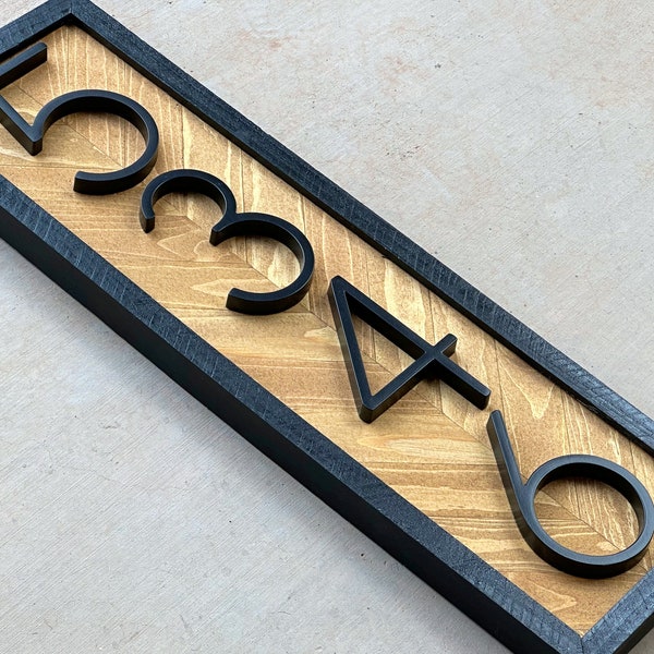 Wood House Address Sign - Etsy