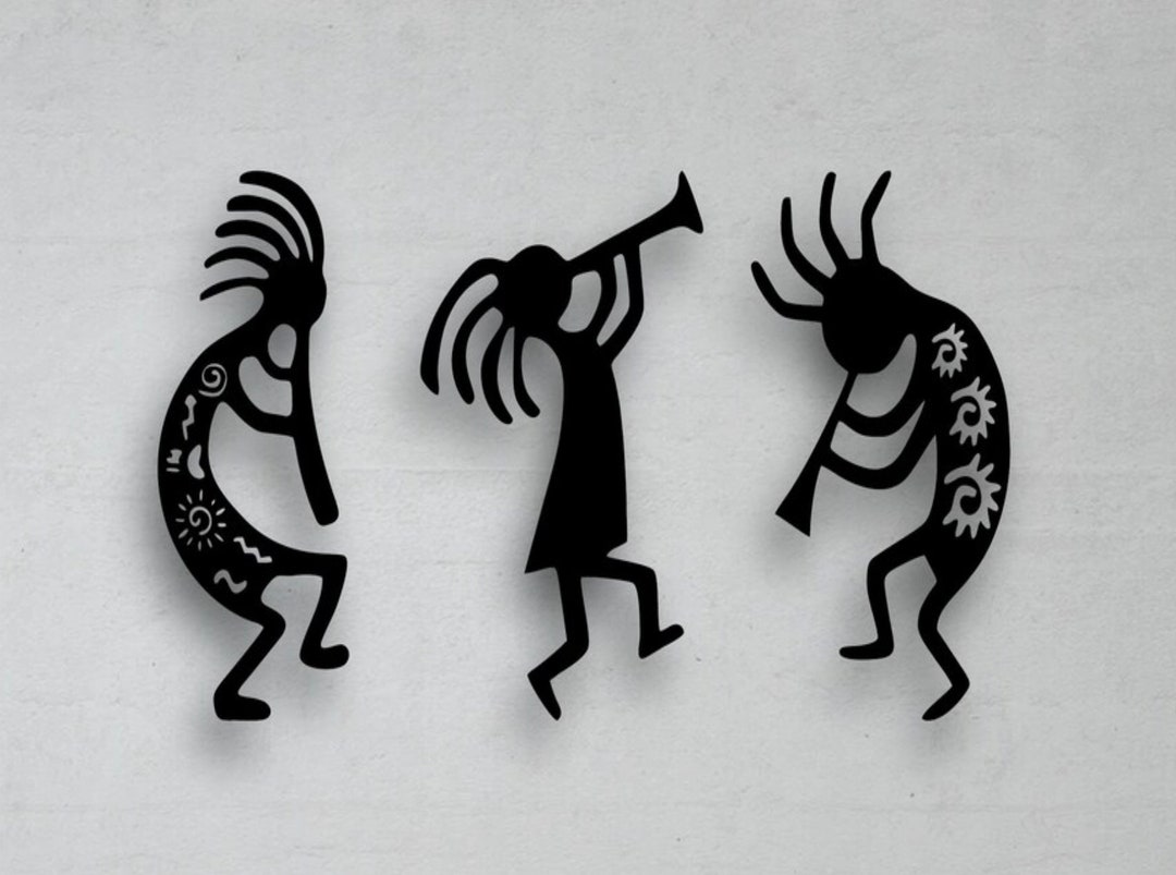 Kokopelli Wall Art,set of 3 Kokopelli Wall Decor, Wood Wall Art ...