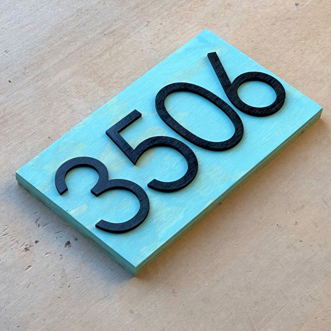 Personalized Wood Sign, House Numbers, Address Numbers, Modern House ...