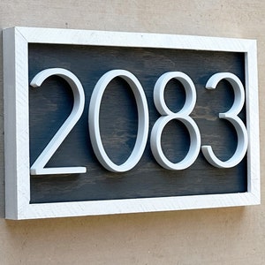 House Number Sign, House Number Plaque, Horizontal House Number Sign ...