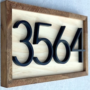House Number Sign, House Number Plaque, Horizontal House Number Sign ...