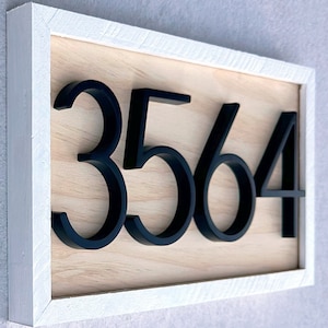 House Number Sign, House Number Plaque, Horizontal House Number Sign ...
