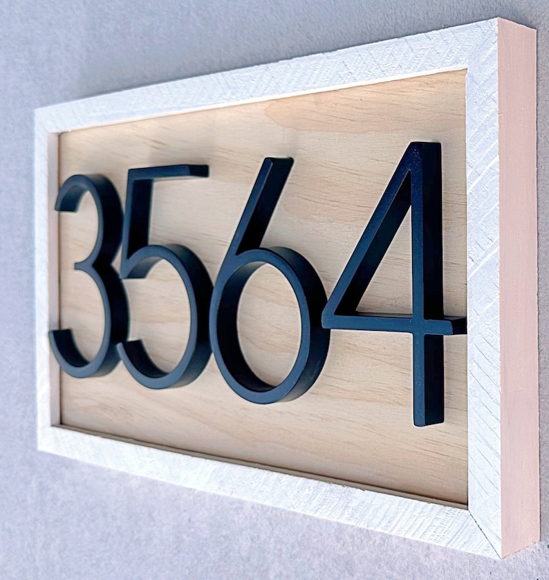 House Number Sign House Number Plaque Horizontal House - Etsy