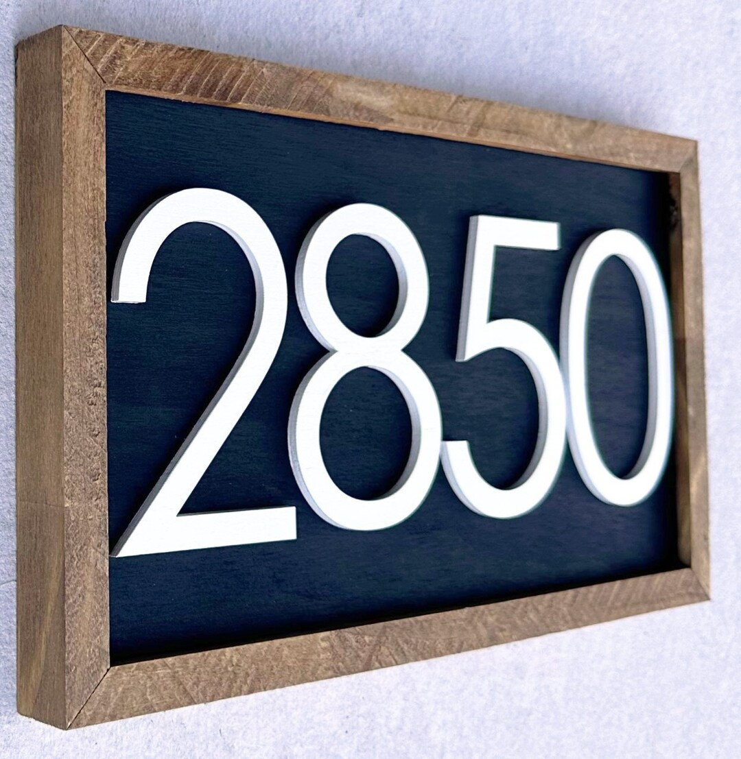 Address Numbers, House Number Sign, House Number Plaque, Horizontal ...
