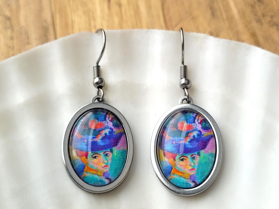 SMALL Matisse "woman With a Hat" STAINLESS STEEL Famous Painting Oval ...