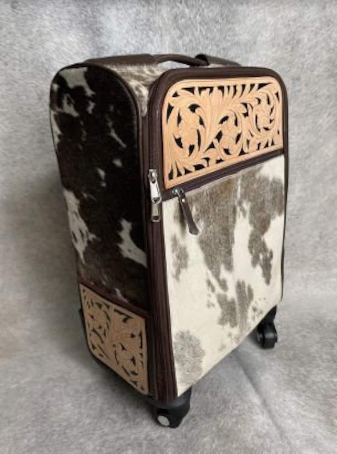 Tooled Cowhide Carry on Luggage - Etsy