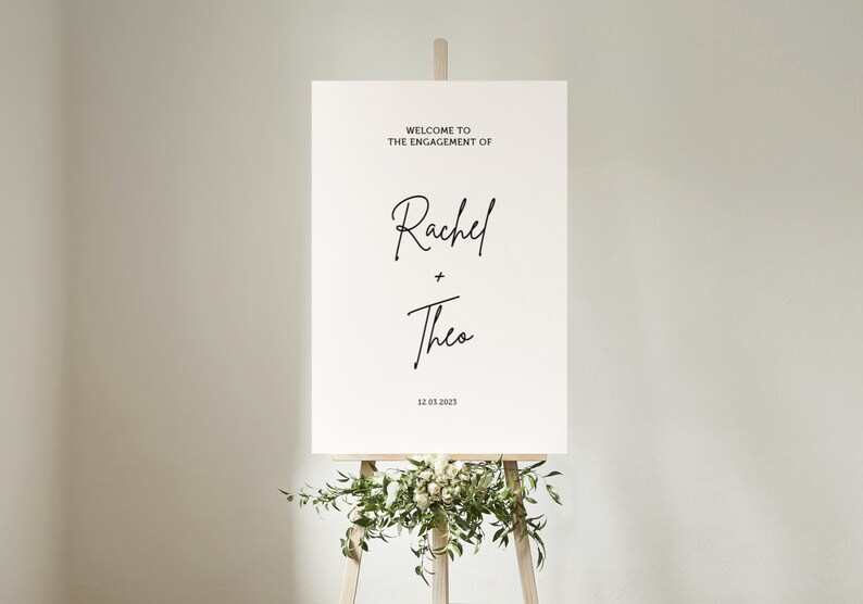 Easel Included - Custom Event Welcome Sign | Wedding, Engagement ...