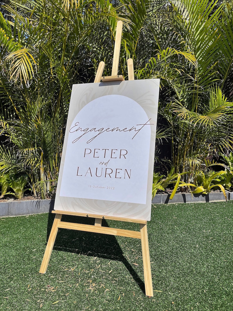 Easel Included - Custom Event Welcome Sign | Wedding, Engagement ...