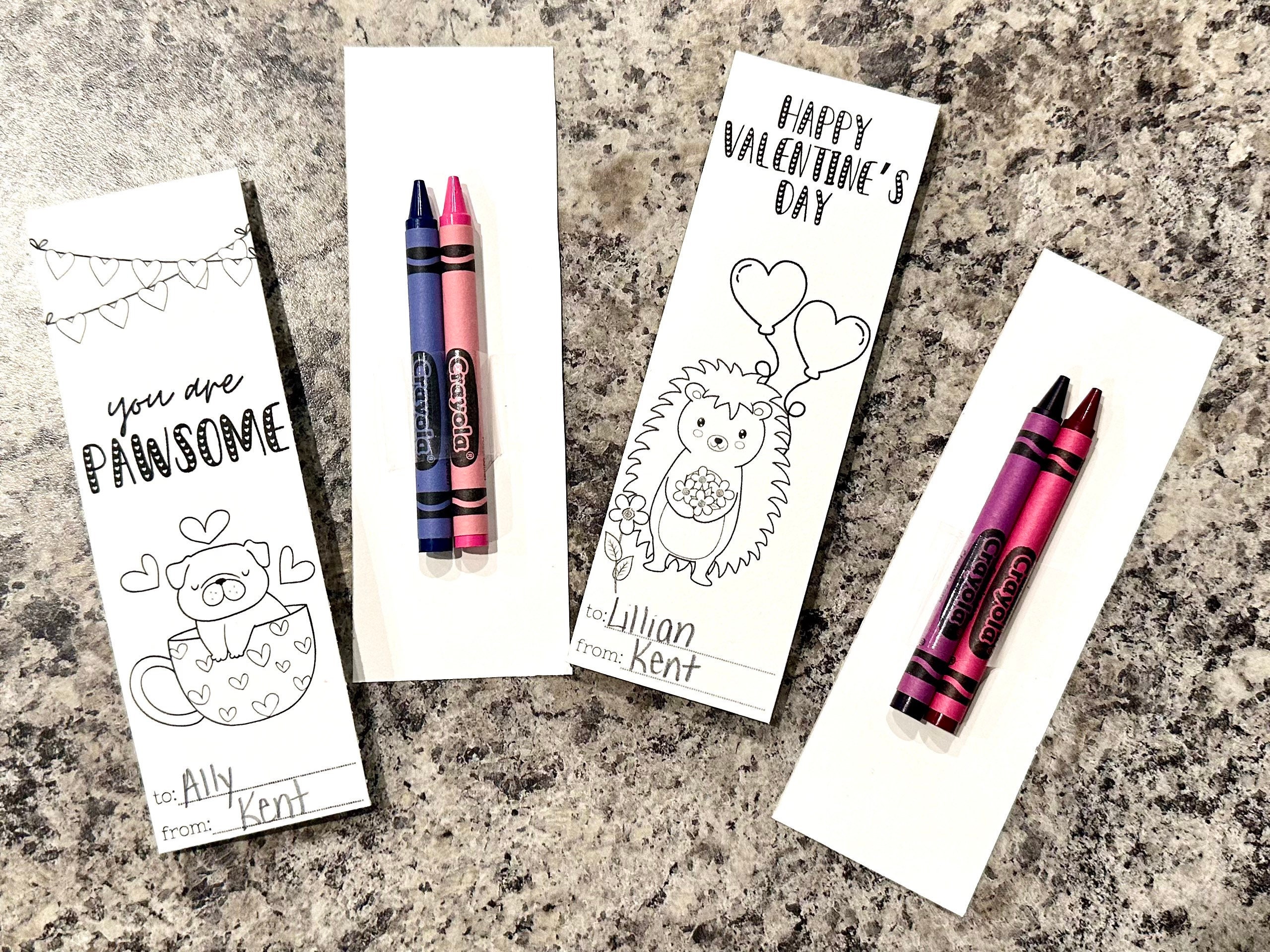 Printable Pug Puppy Valentine’s Day Coloring Bookmarks | Kids’ Dog ...