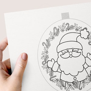 Printable Coloring Christmas Ornament Craft for Kids - Etsy