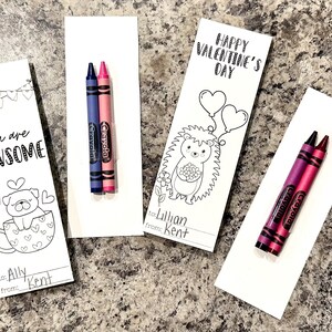 Printable Hedgehog Valentine’s Day Coloring Bookmarks | Kids’ Valentine ...