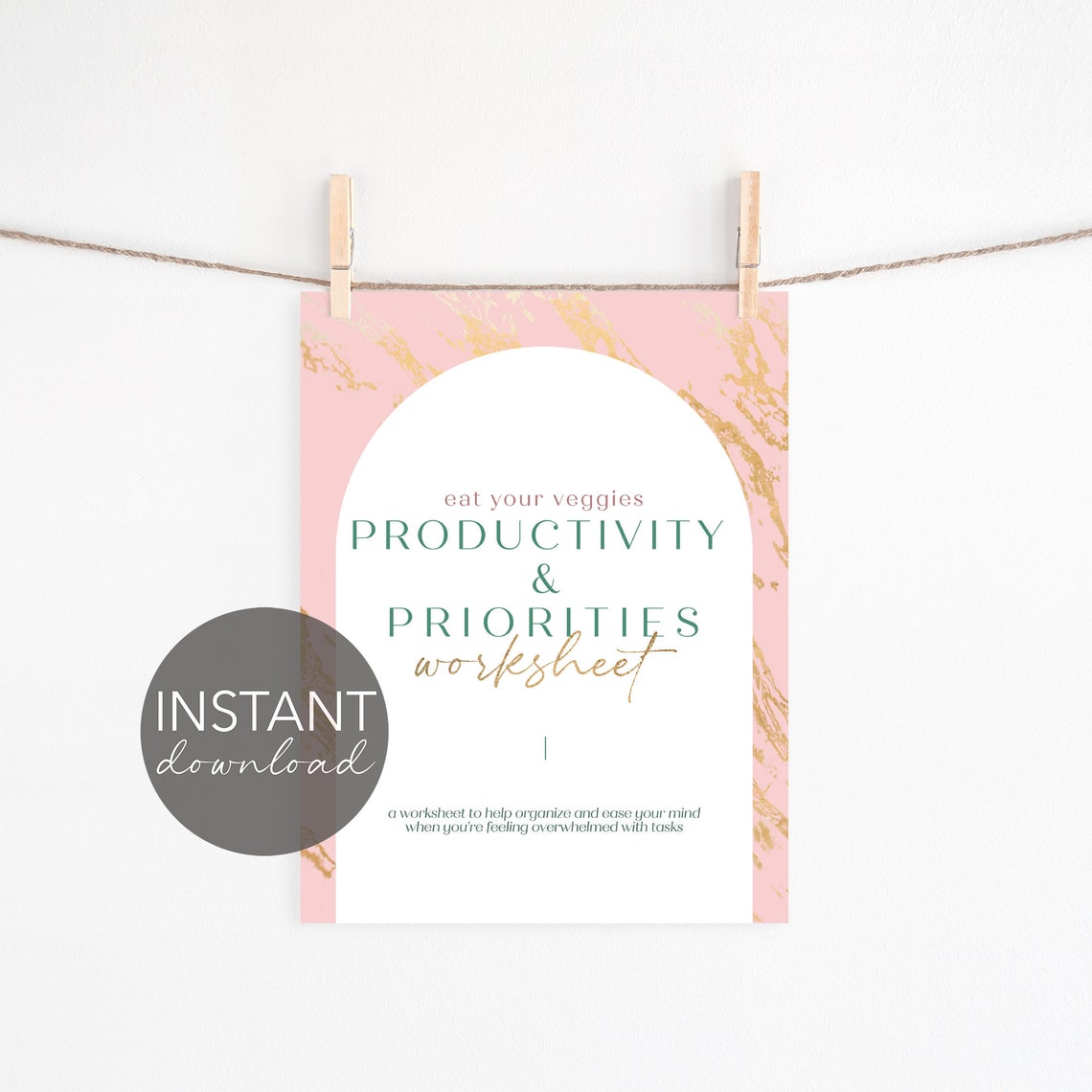 Printable Productivity & Task Prioritization Worksheet Time Management ...