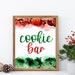 Printable Christmas Party Sign | Cookie Bar Buffet | 8x10 Watercolor ...