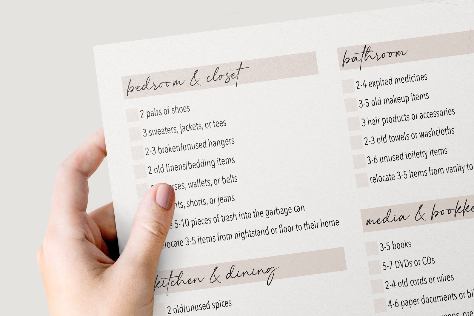 Printable 60 Minute Declutter Checklist Challenge | Minimalism ...