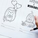 Printable Hedgehog Valentine’s Day Coloring Bookmarks | Kids’ Valentine ...