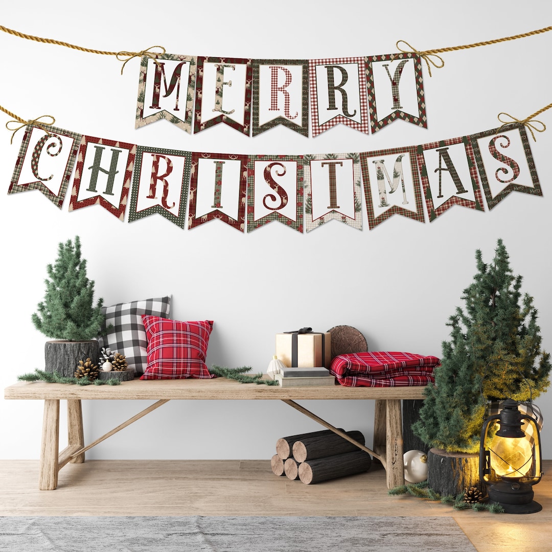 Merry Christmas Party Banner | Printable - Etsy