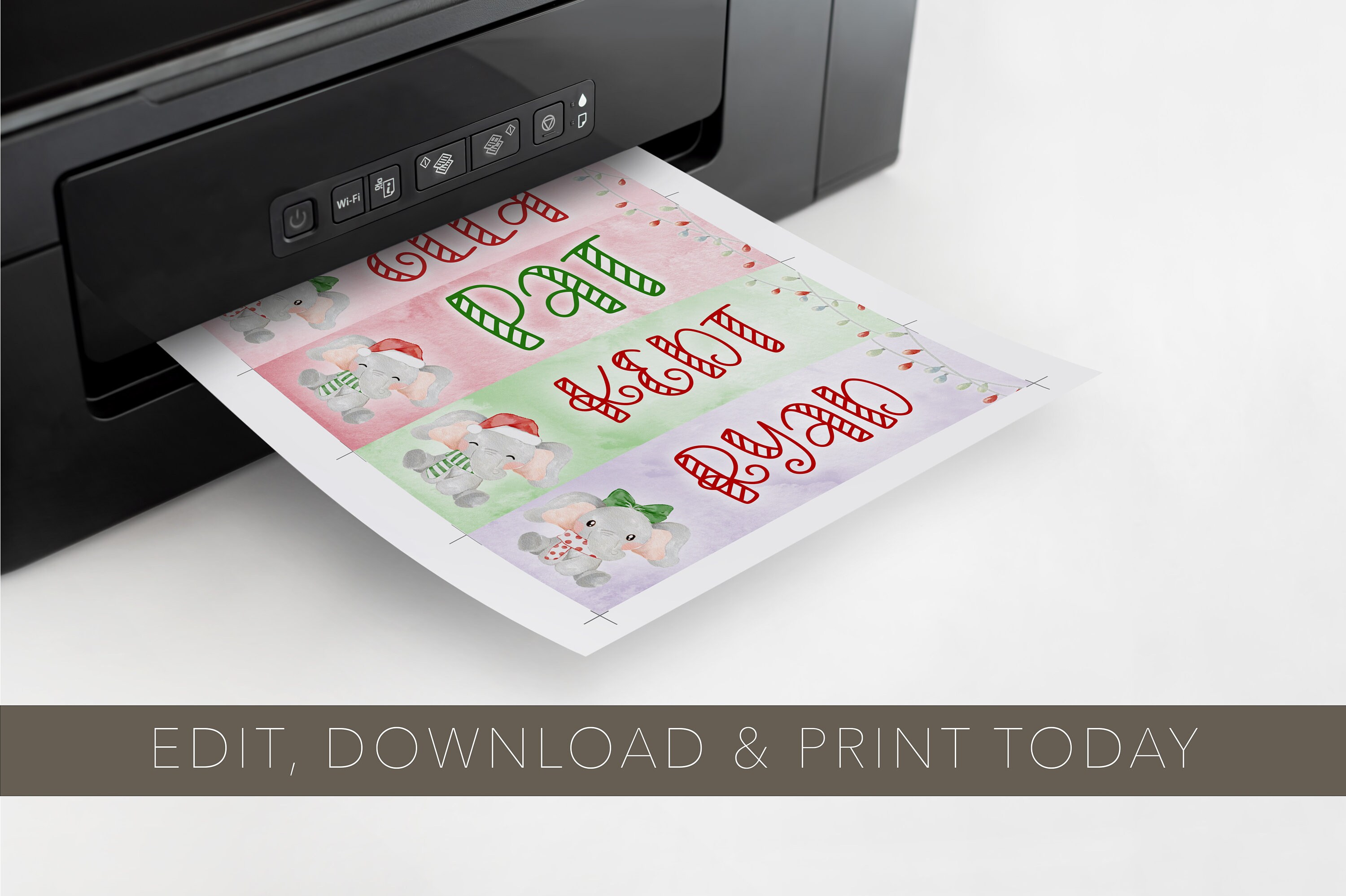 Editable Christmas Bookmark Template 2x7in Printable - Etsy