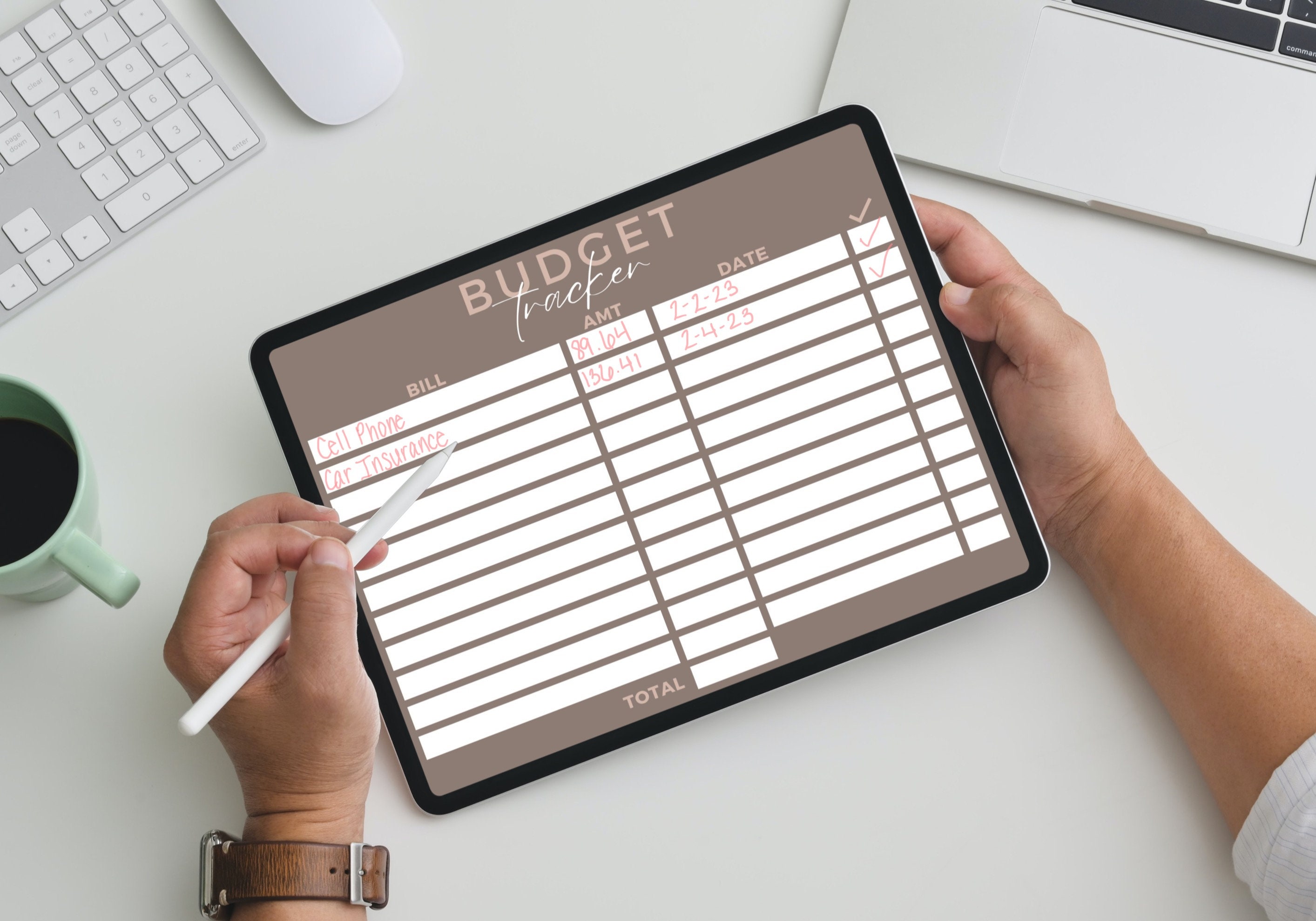 Simple Boho Budget Tracker | Finance Chart - Etsy