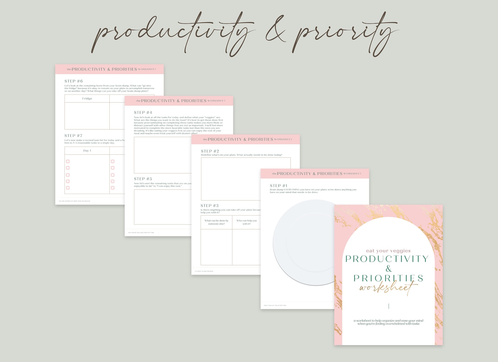Printable Productivity & Task Prioritization Worksheet Time Management ...