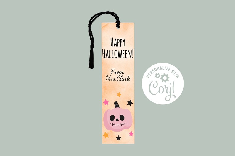 Editable Halloween Bookmark Template 2x7in Printable - Etsy