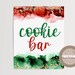 Printable Christmas Party Sign | Cookie Bar Buffet | 8x10 Watercolor ...