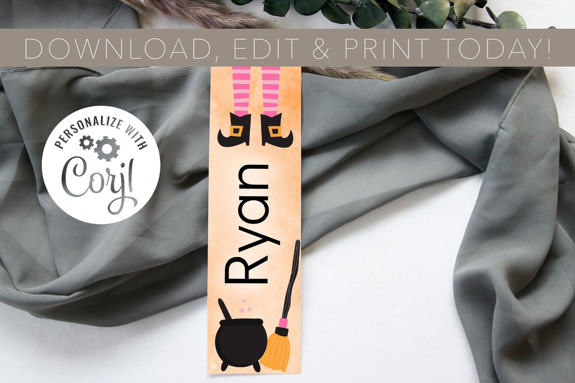 Editable Halloween Bookmark Template 2x7in Printable - Etsy