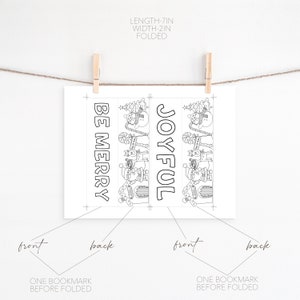 Personalized Christmas Bookmark Coloring Template | Christmas Games and ...