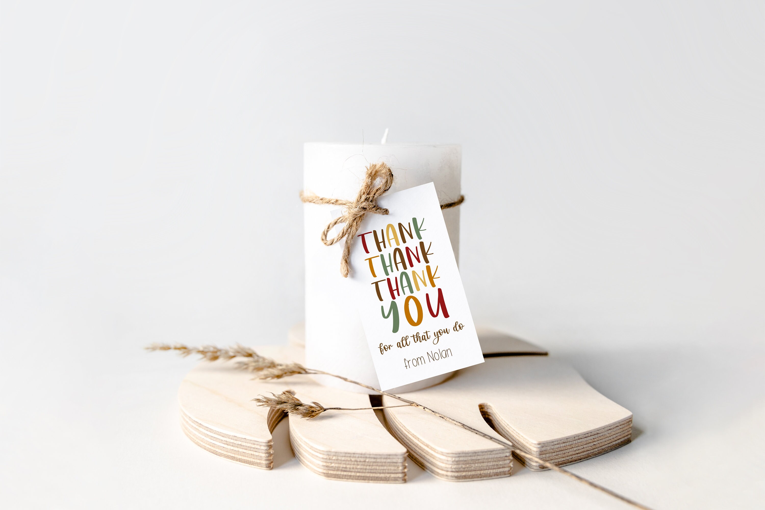 Personalized Teacher Thank You Gift Tag Template Printable Editable - Etsy