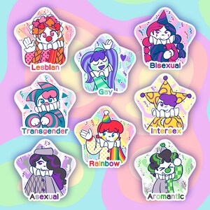 Pride Clowns 2.2 Star Shaped Pinback Buttons - Etsy