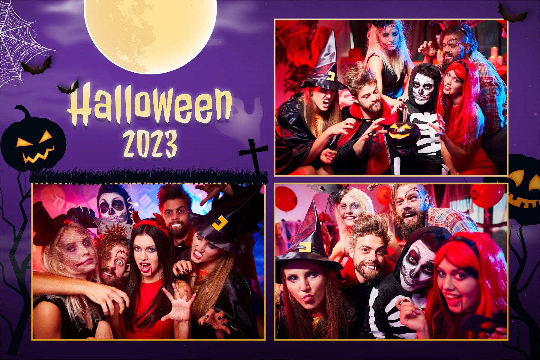 Halloween Photo Booth Template, Photo Booth 4x6 Template, Photo Booth ...