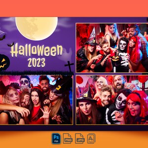 Halloween Photo Booth Template, Photo Booth 4x6 Template, Photo Booth ...