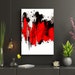 Red and Black Abstract Art, Set of 3 AND Large Wall Art, Modern Art Set ...
