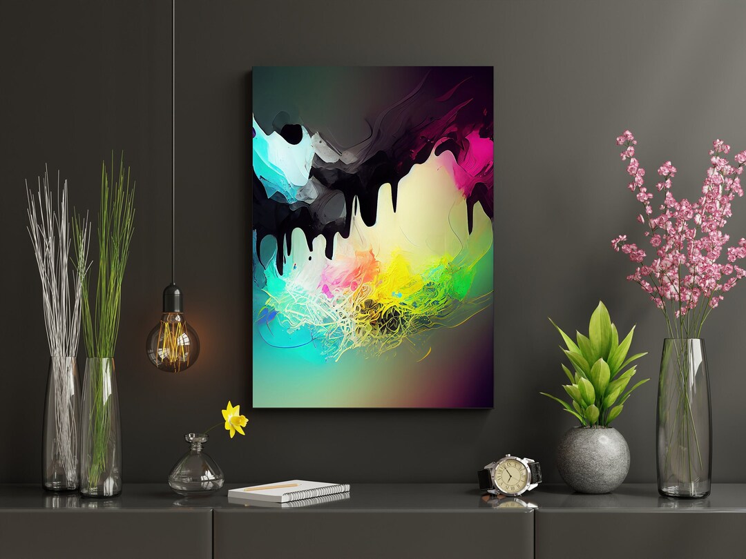 Neon Wall Art, Abstract Neon Sign Colors, Neon Aesthetic, Bright ...