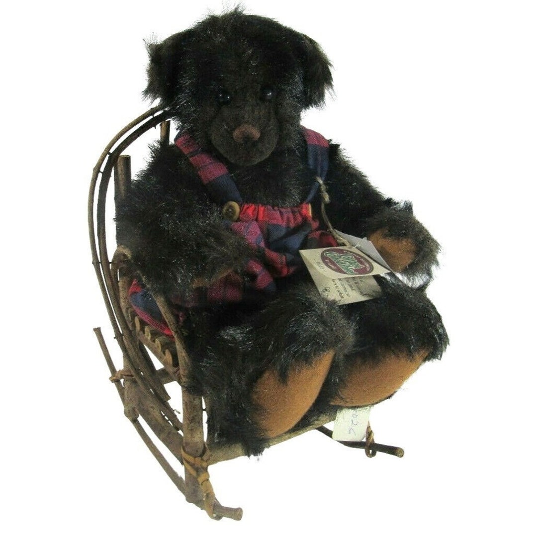 Ganz Webb Jointed Fur Teddy Bear Cottage Collectibles in Rustic Bent ...