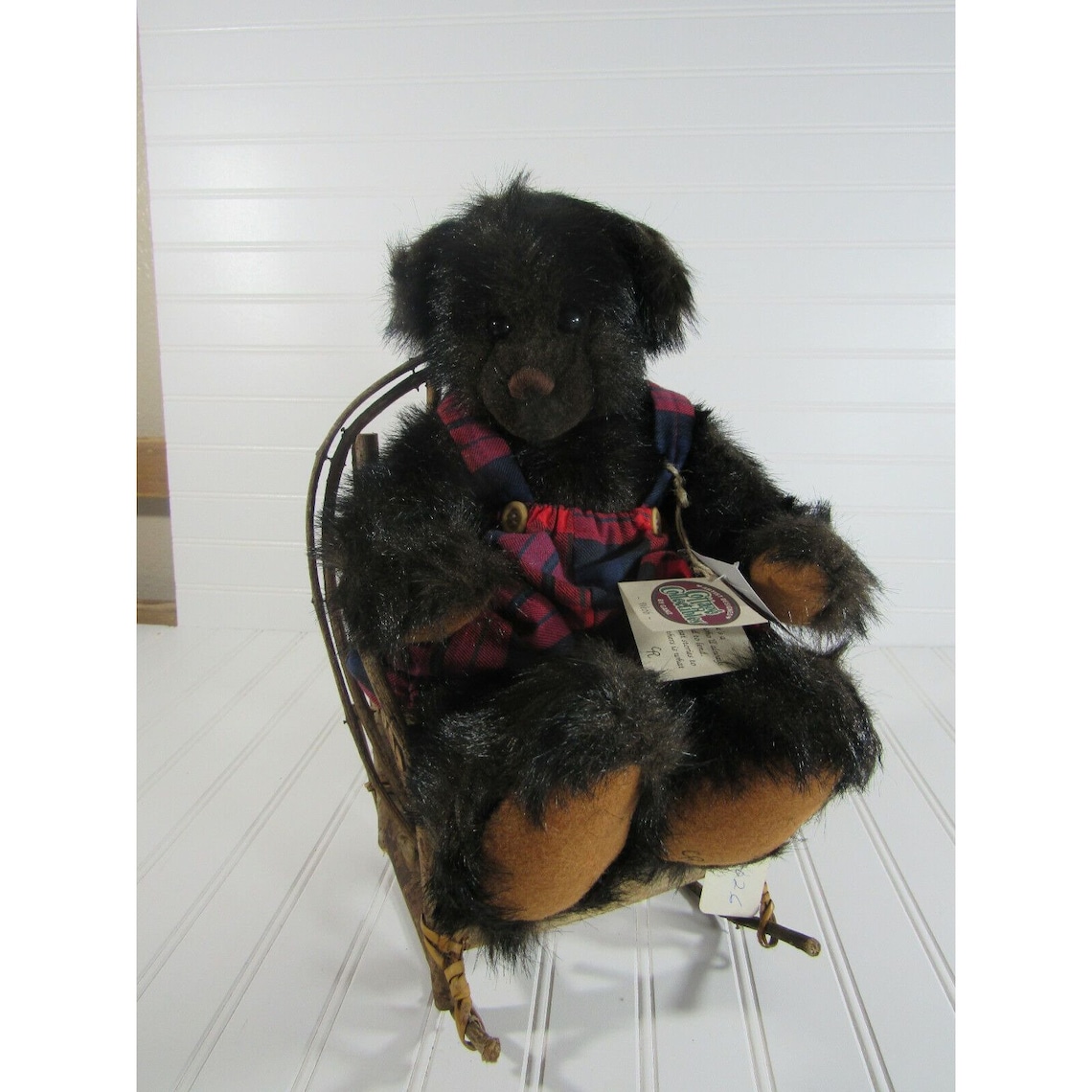 Ganz Webb Jointed Fur Teddy Bear Cottage Collectibles in Rustic Bent ...