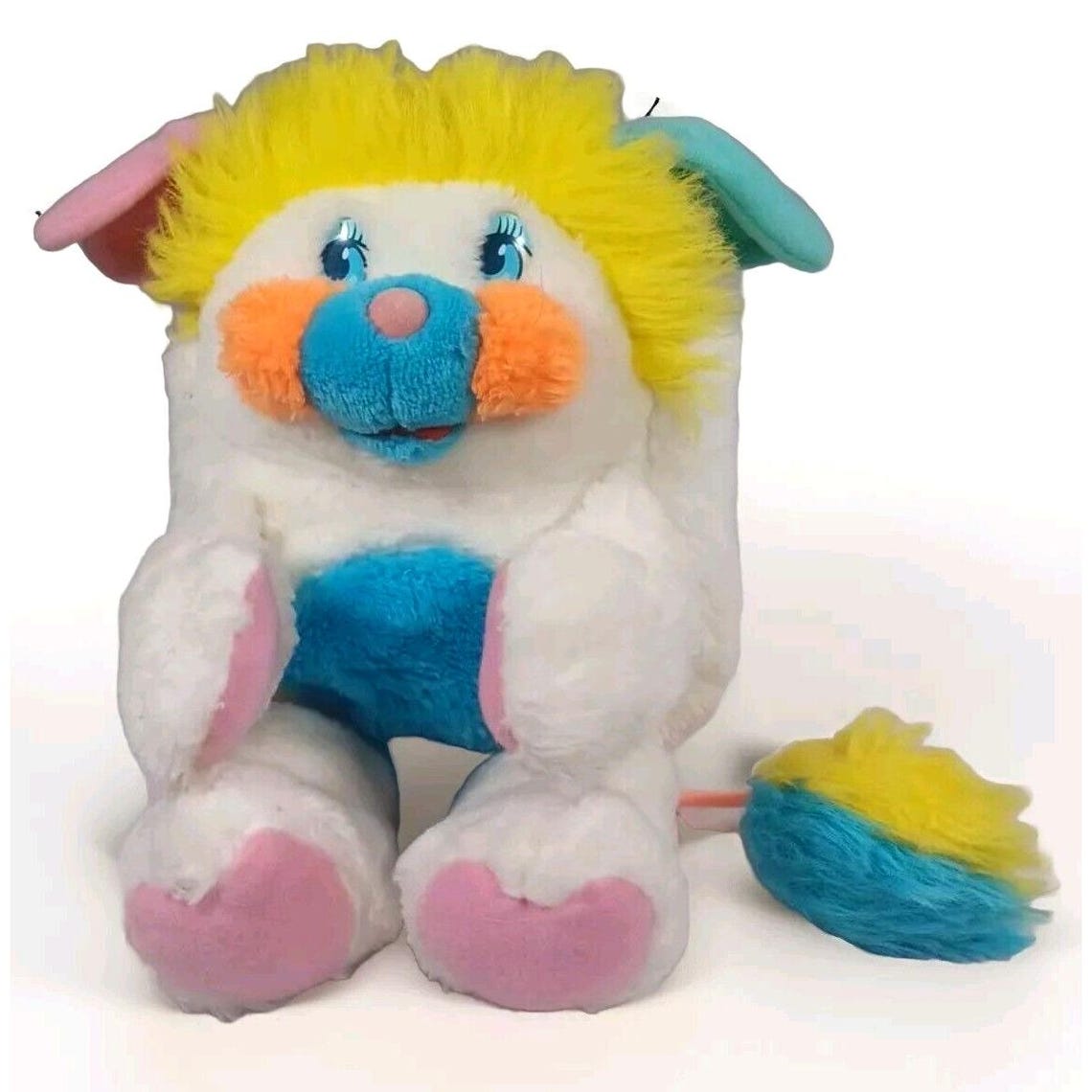 Vintage 1986 Popples Puffball Plush White Multi American Greetings ...