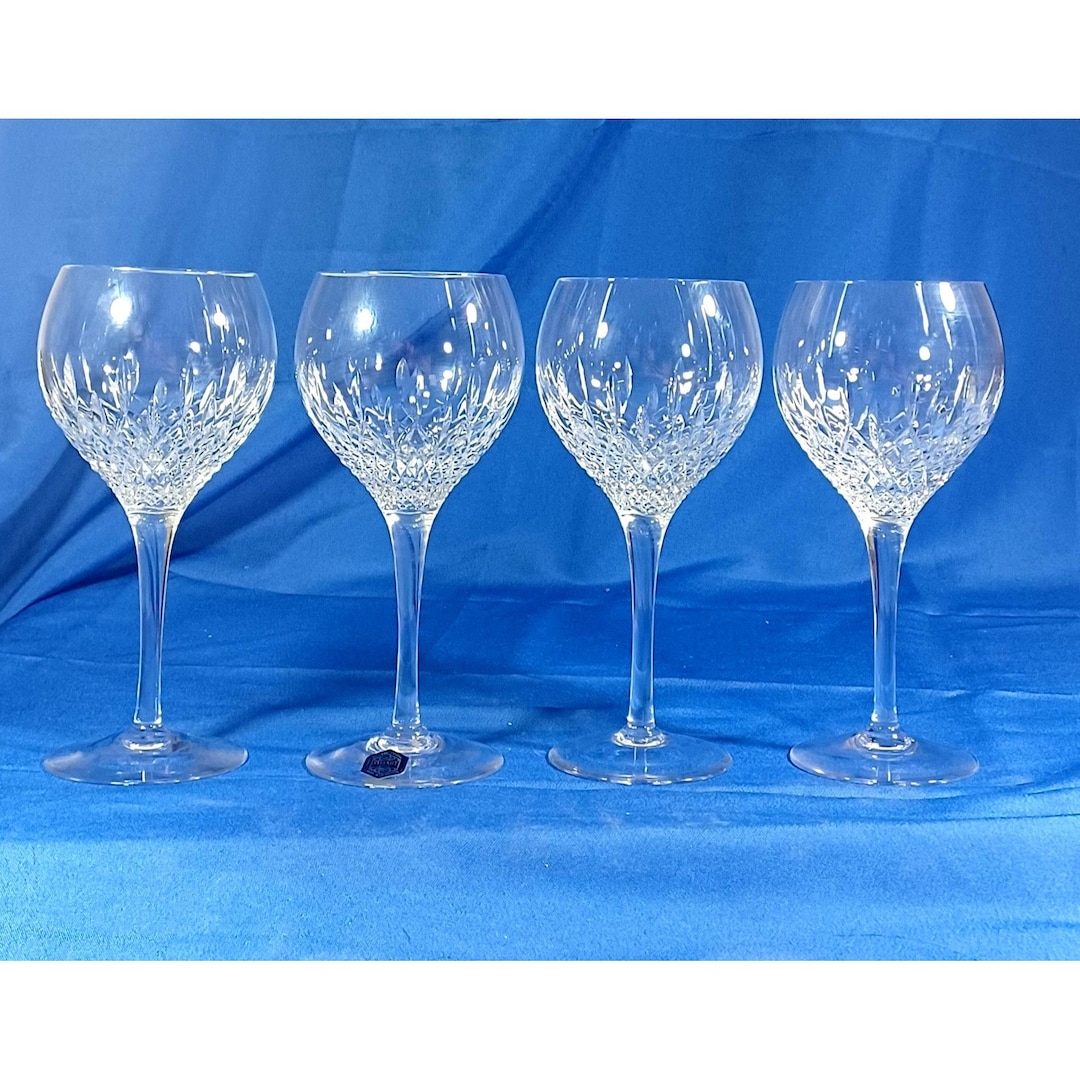 RARE Stuart Crystal Manhattan Large Balloon Wine Glasses Water Goblets ...
