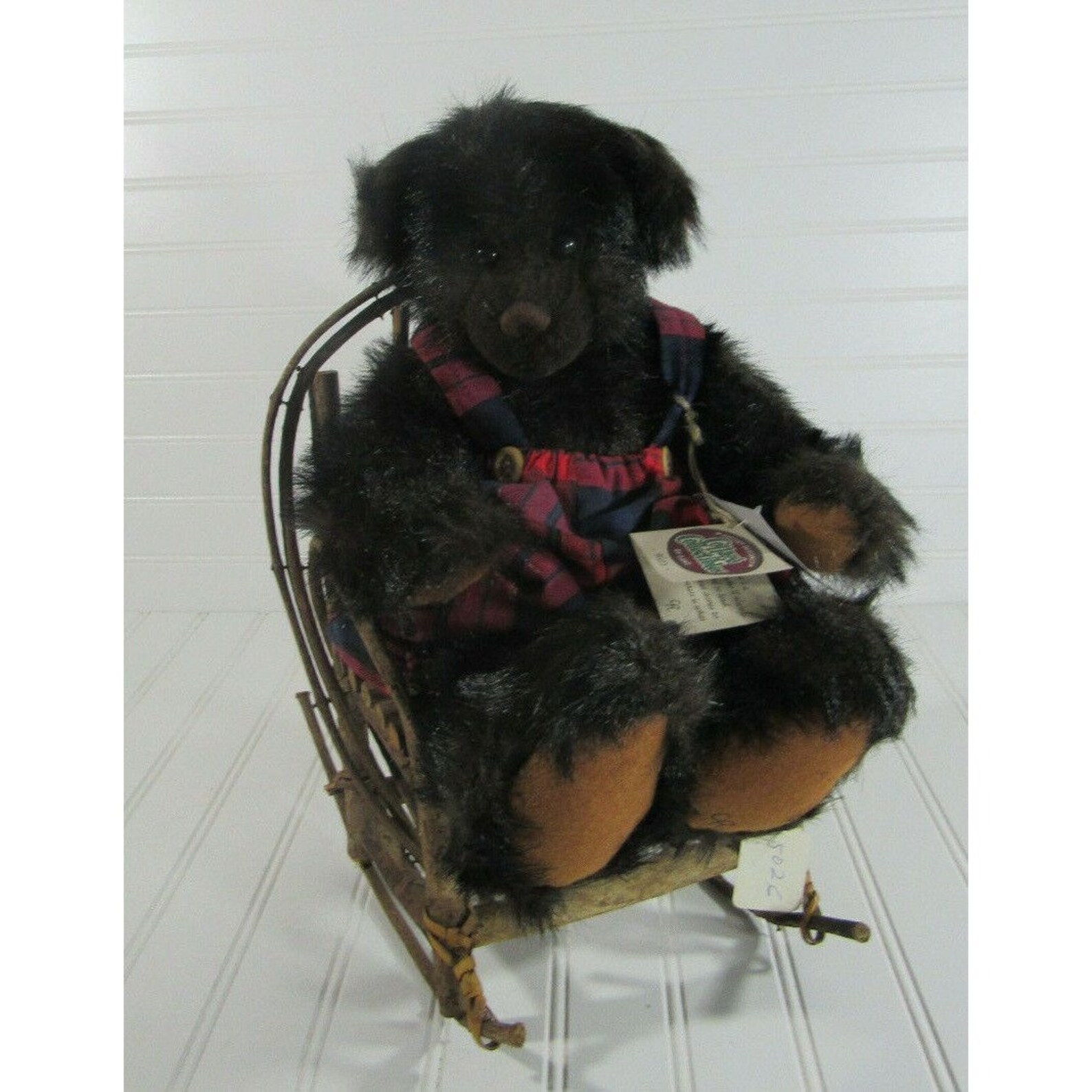 Ganz Webb Jointed Fur Teddy Bear Cottage Collectibles in Rustic Bent ...
