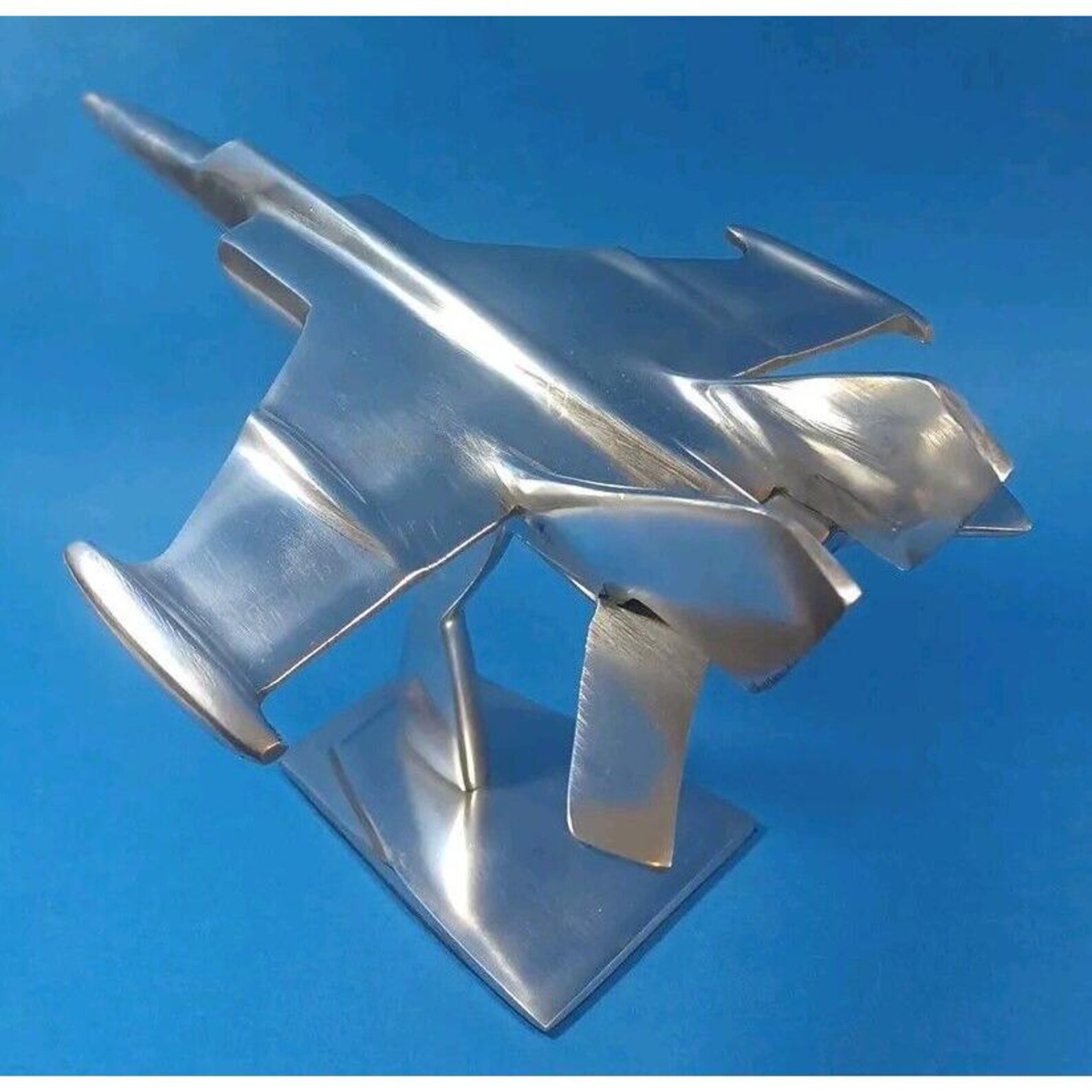 MIG-25 Foxbat Cast Aluminum Jet Fighter Airplane on Stand Desk ...