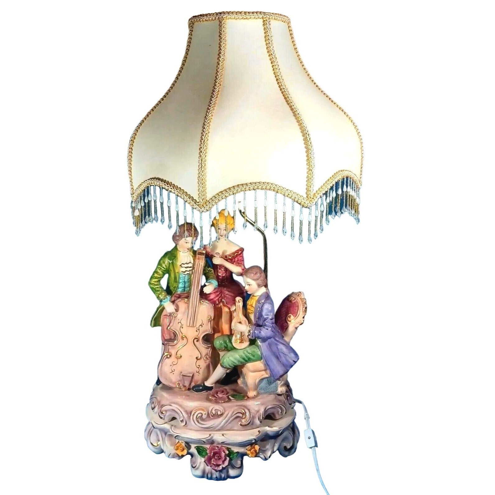 Vintage Victorian 34" Capodimonte 3 Musician Figure Figurine Buffet ...