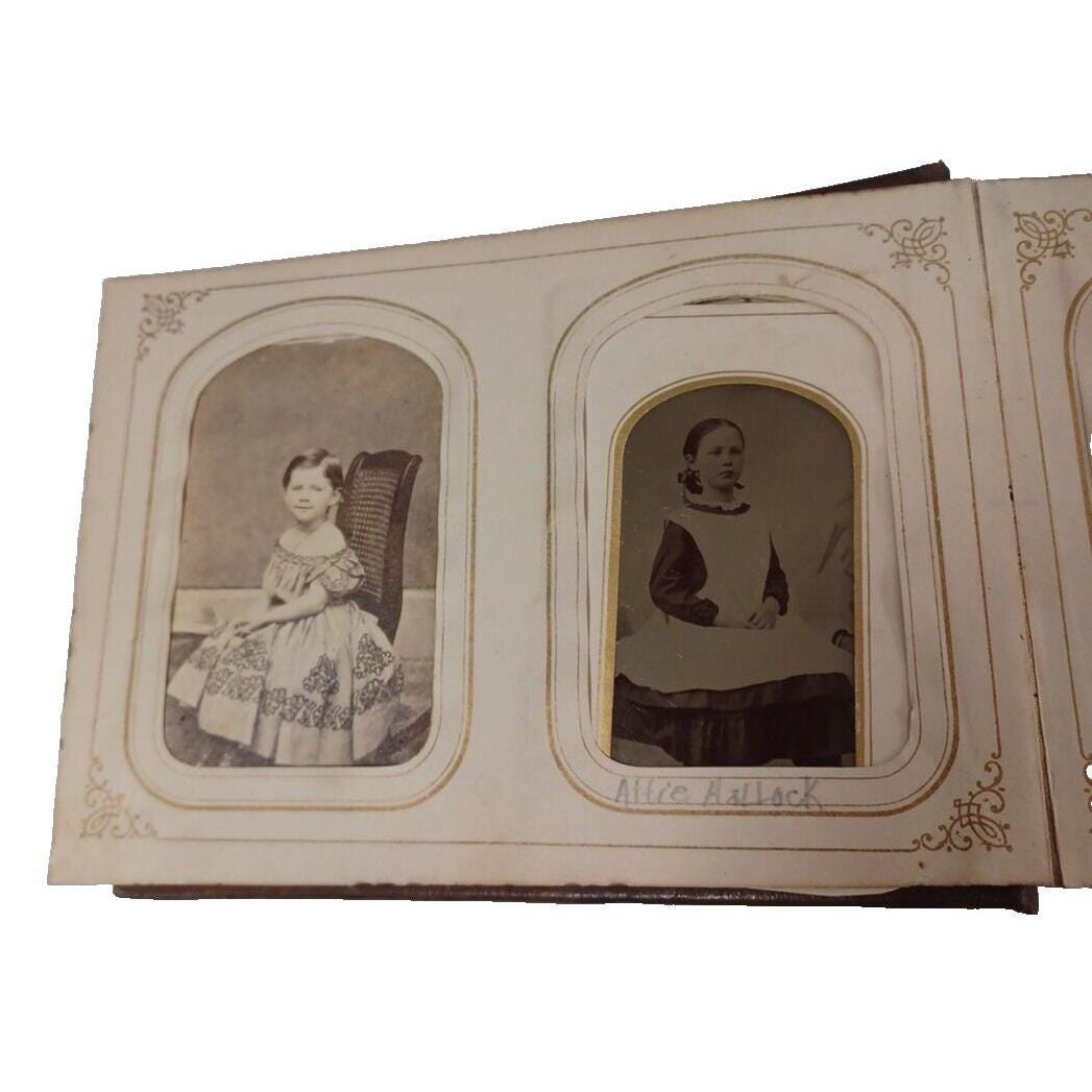 Antique 1860s Ornate Leather Tintype Photo Album With Brass Clasps ...
