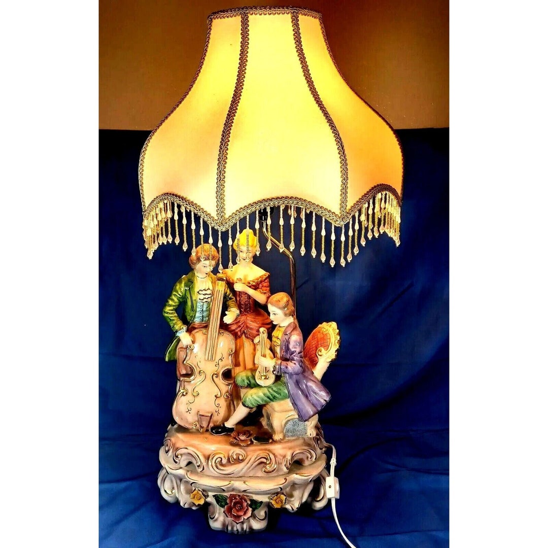 Vintage Victorian 34" Capodimonte 3 Musician Figure Figurine Buffet ...