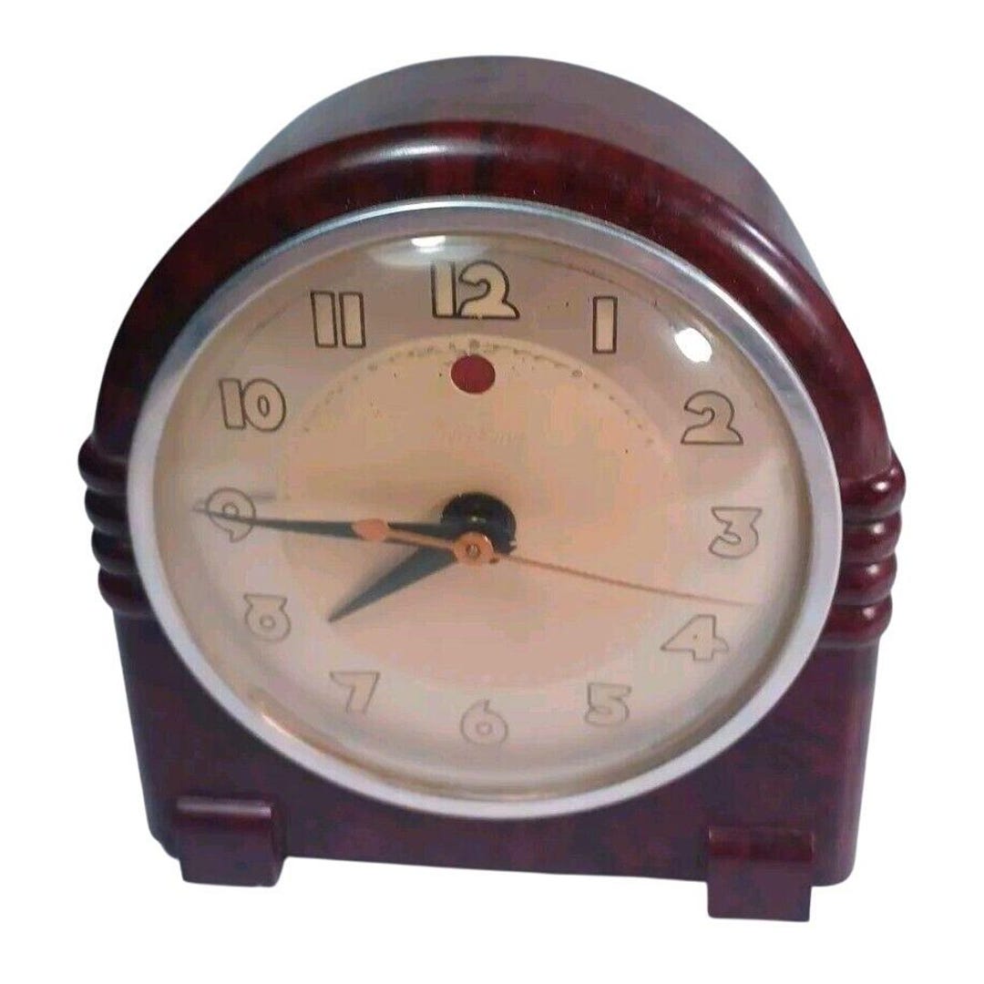 Vintage Art Deco 1937 Telechron Domino Bakelite Desk Clock Model 3h73 ...