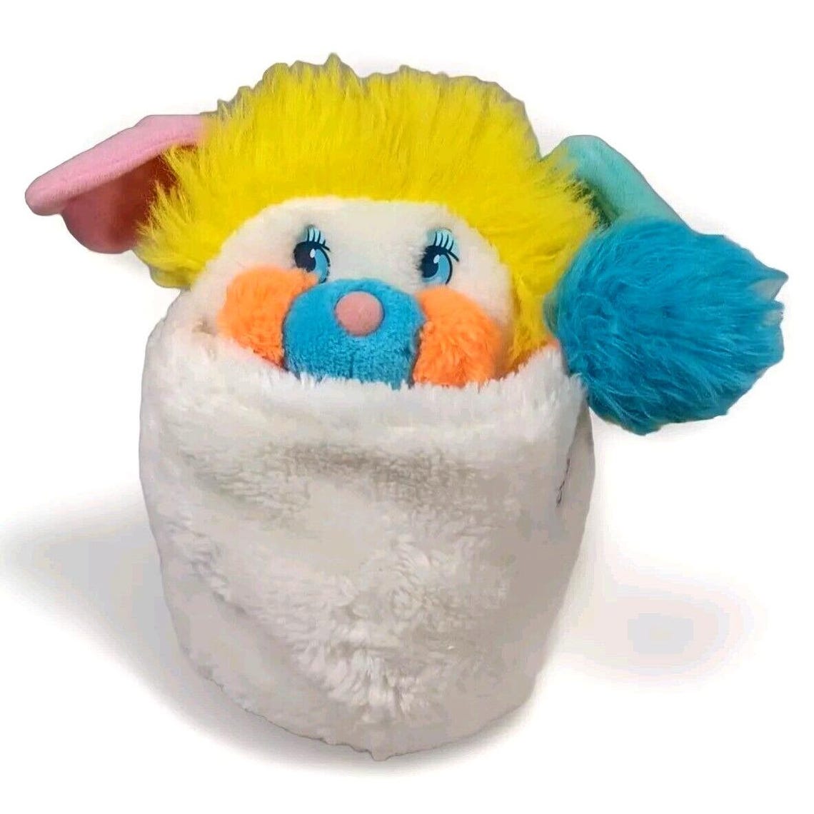 Vintage 1986 Popples Puffball Plush White Multi American Greetings ...