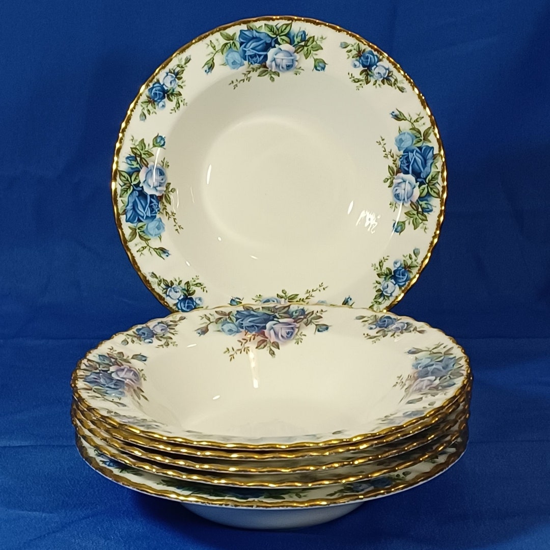 6 Royal Albert Moonlight Rose 8 Bone China Gold Rimmed - Etsy