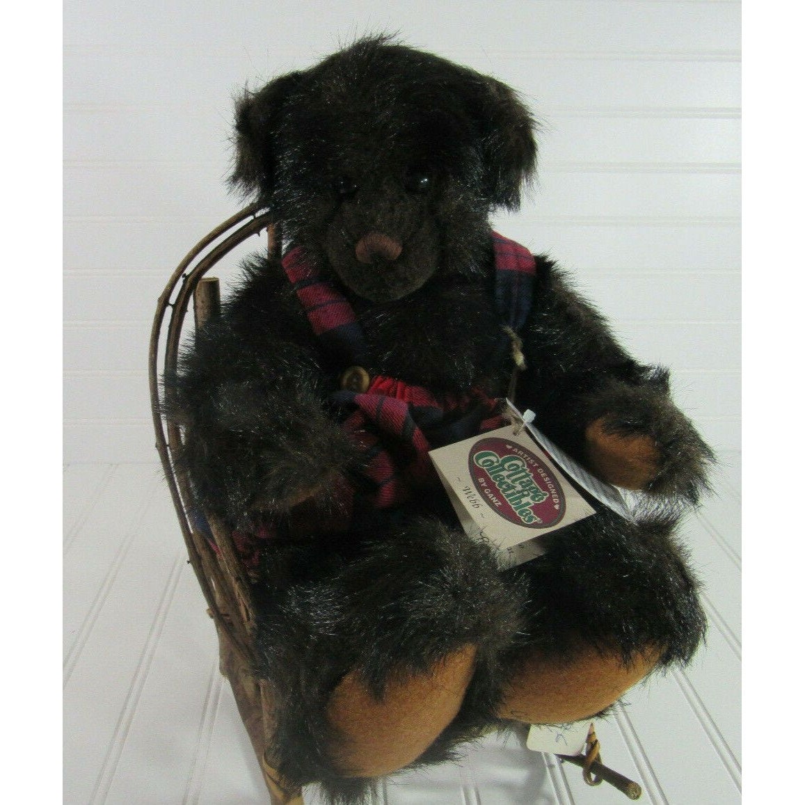 Ganz Webb Jointed Fur Teddy Bear Cottage Collectibles in Rustic Bent ...
